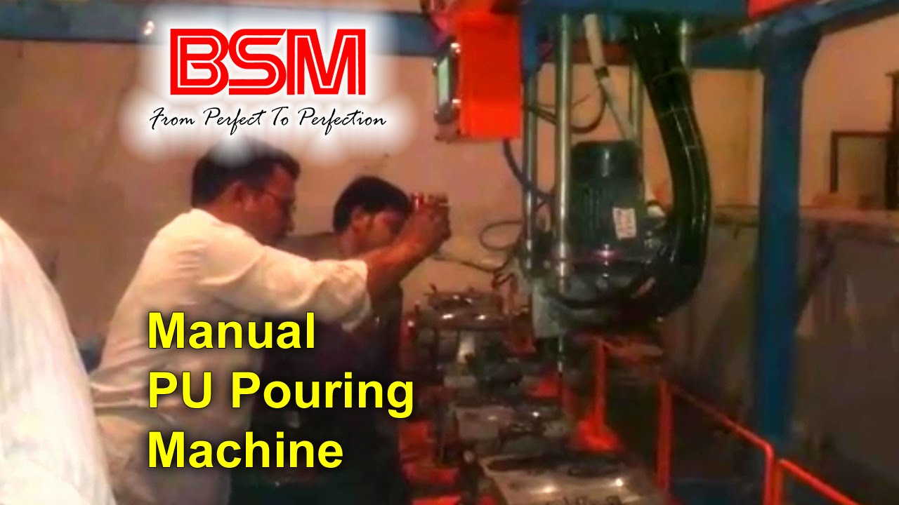 40/60/80 Stations, Single/Double Color Manual PU Pouring Machine. - YouTube