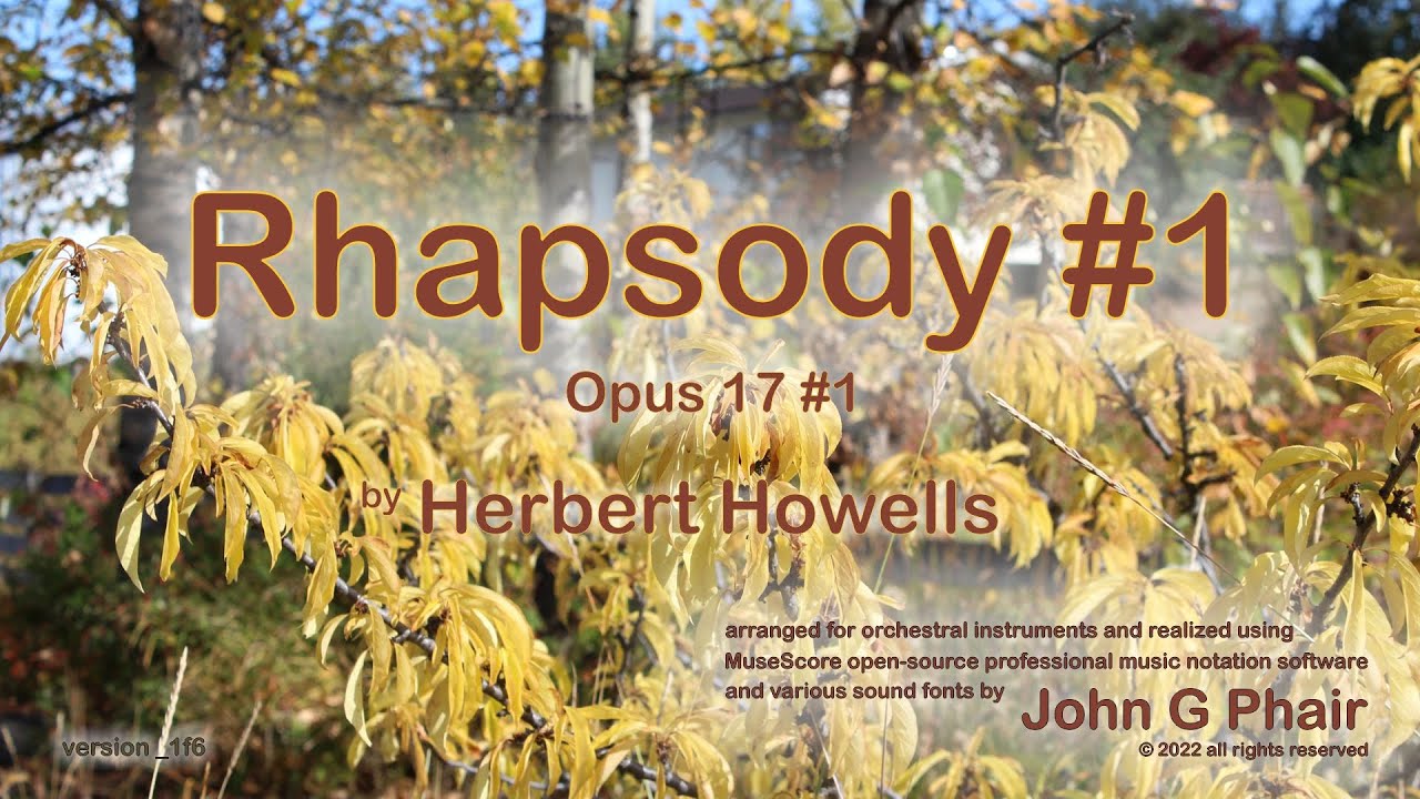 Herbert Howells - Rhapsody #1 - YouTube
