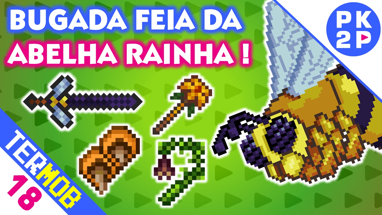 Bugando a Rainha Abelha e a Tarântula Samambaia! • Terraria Mobile #18 ...