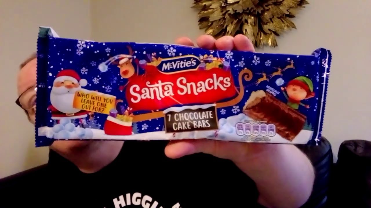 MCVities Santa Snacks. 7 Chocolate Cake Bars. Review - YouTube