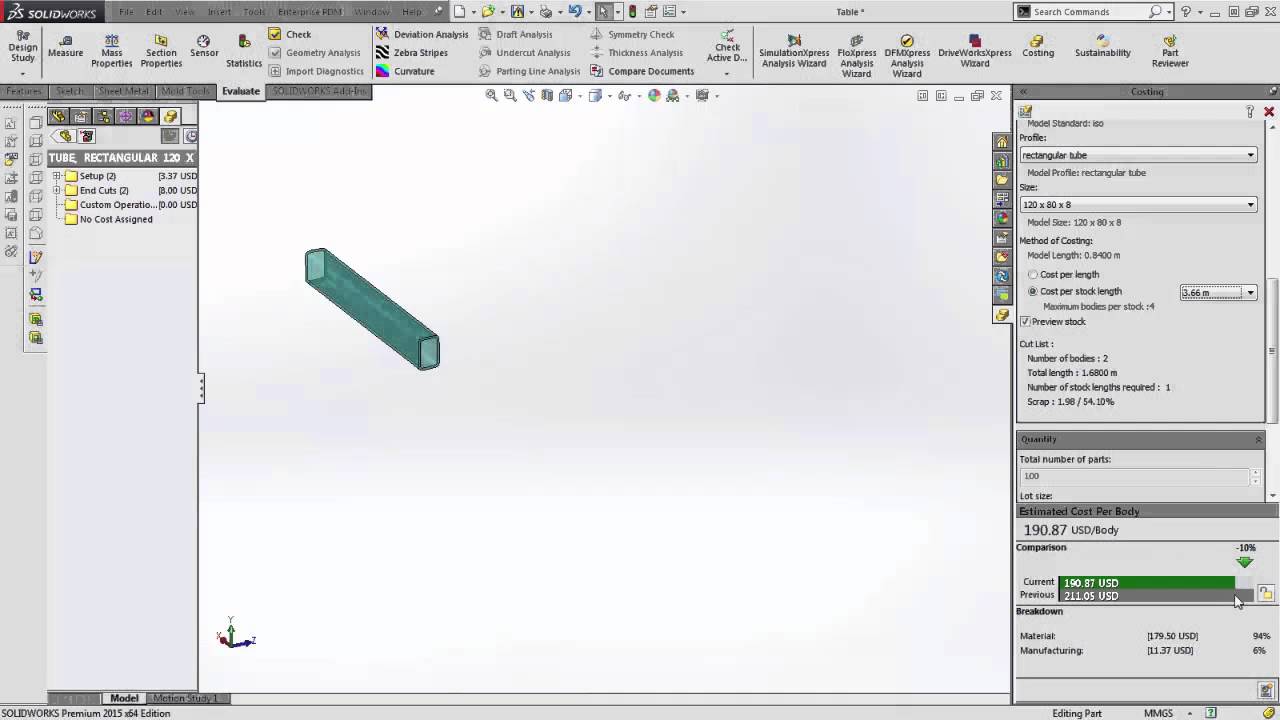 SOLIDWORKS 2015 What's New - Costing - YouTube