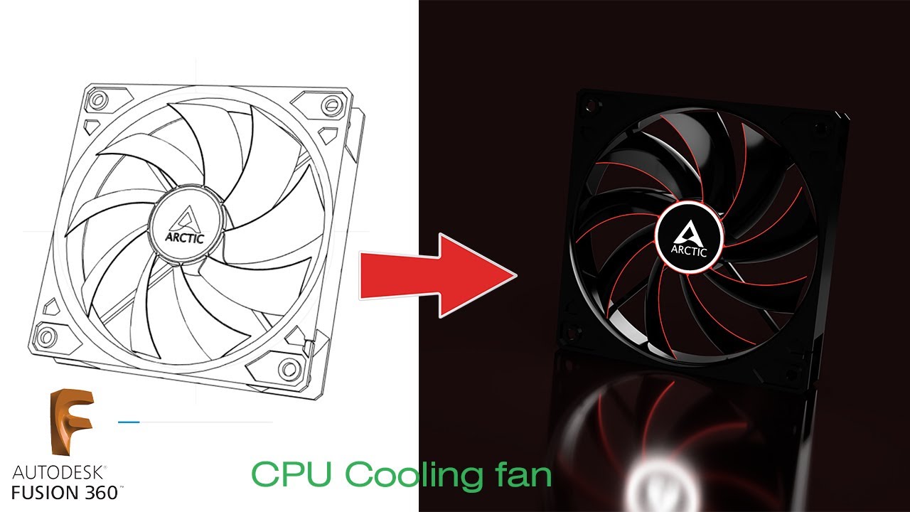 How to make CPU cooling fan in Fusion 360 ? ARCTIC Gaming CPU cooling ...