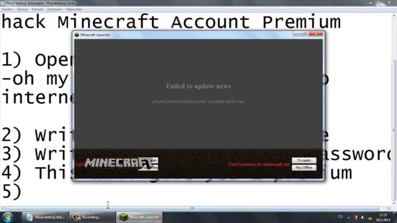 Minecraft Account Hack 2013 (1.5) - YouTube