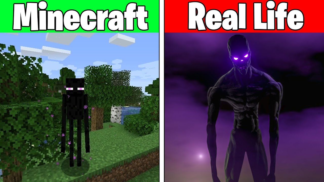 Realistic minecraft | Realistic water | ALL MINECRAFT MOBS VS REAL LIFE ...