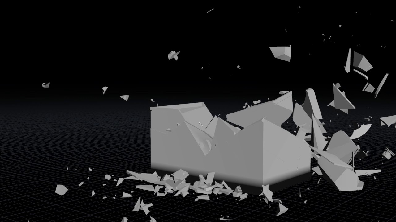 Low-poly model of record player - destruction - YouTube