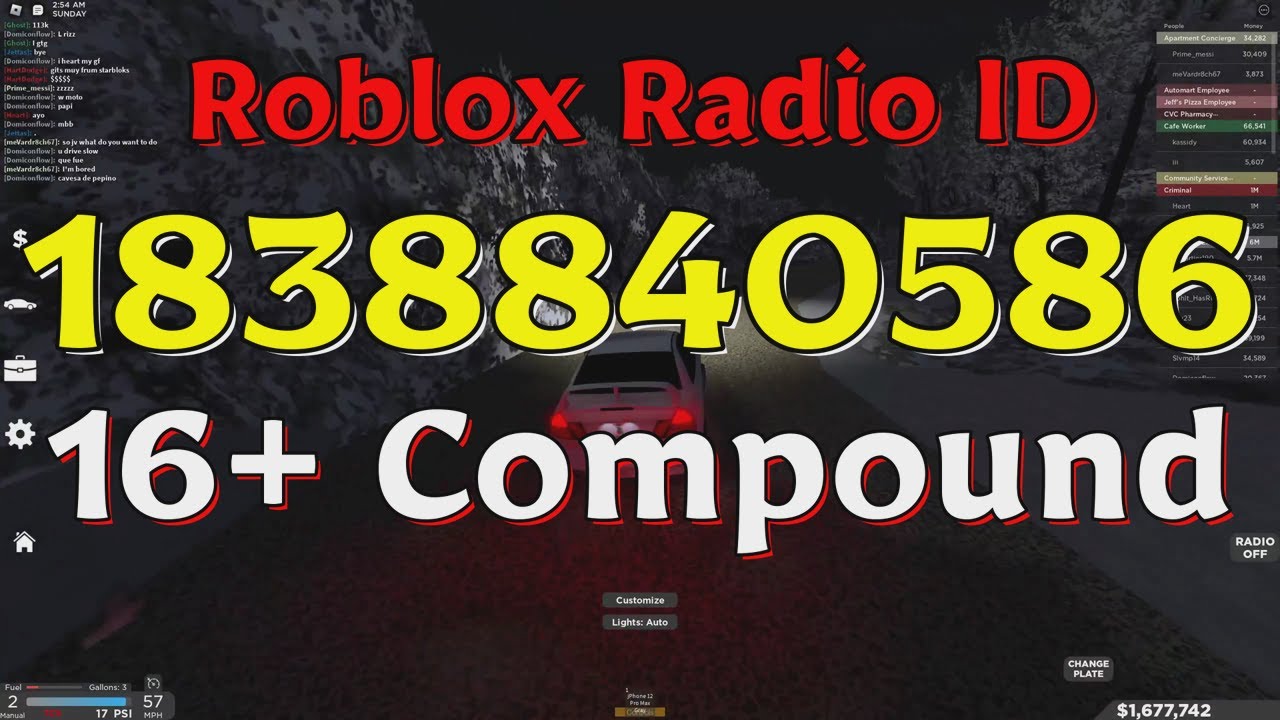 Compound Roblox Radio Codes/IDs - YouTube