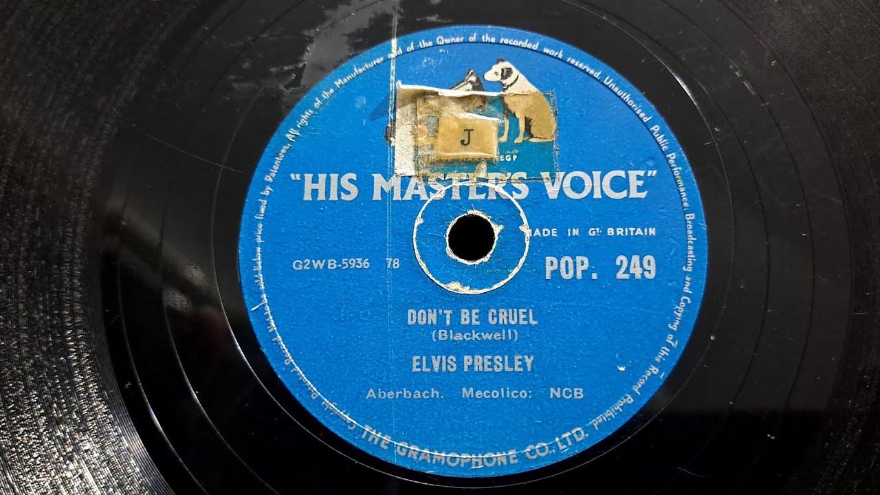 Don't Be Cruel. Elvis Presley. HMV 78rpm Shellac Phonograph Gramophone ...