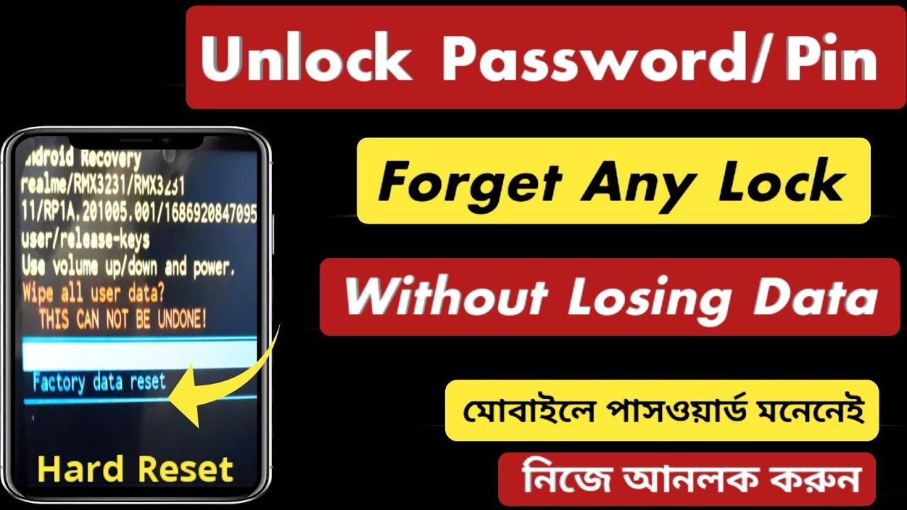 Unlock Forgotten Pin / Android phone hard Reset / Password Lock Remove ...