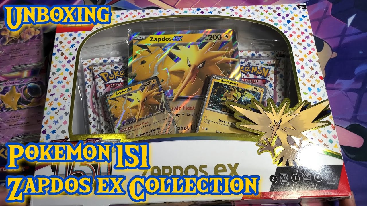 Pokemon 151 Zapdos ex Collection Unboxing - YouTube