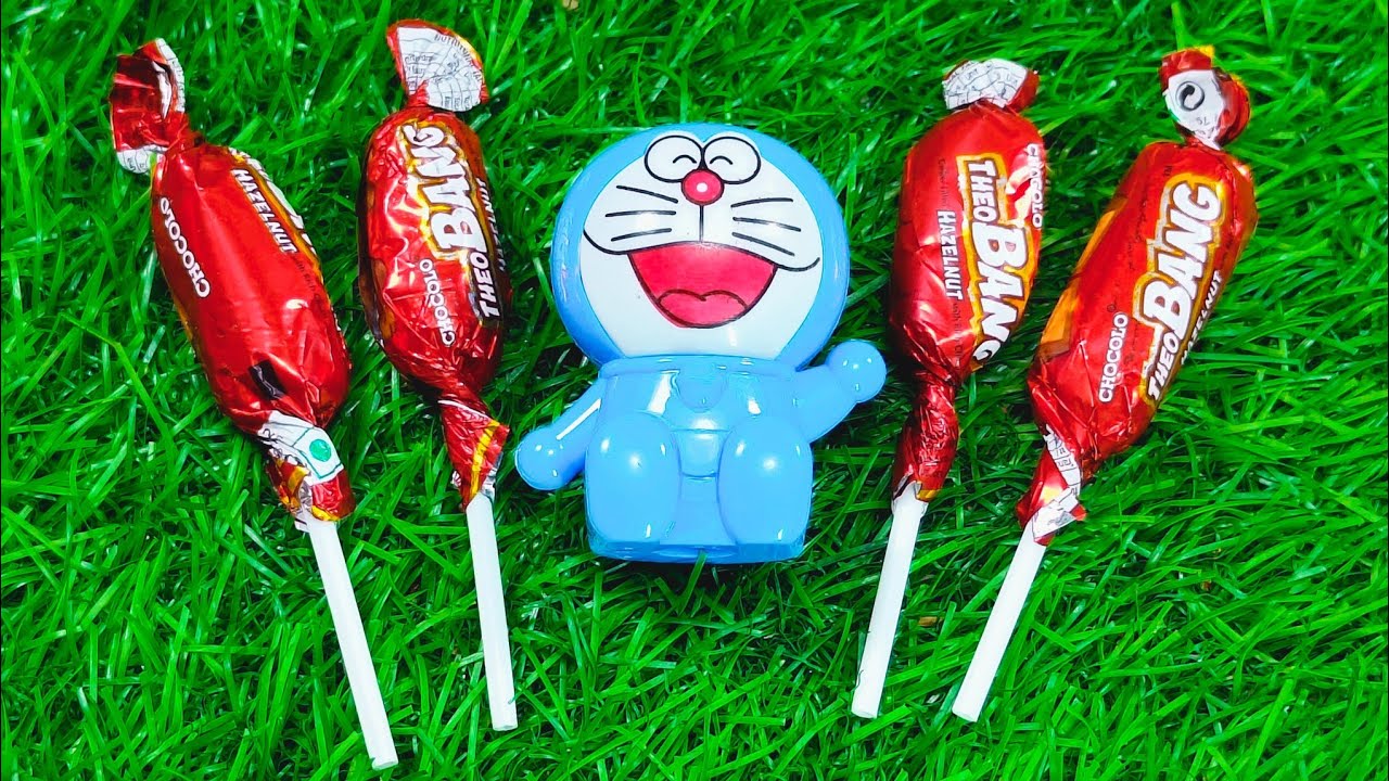 Doremon & Red Candy Lollipop Unpacking Satisfying ASMR Videos - YouTube