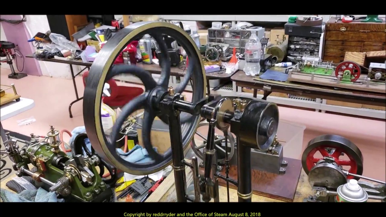 Antique Inverted Steam Engine (large for a model collection) - YouTube