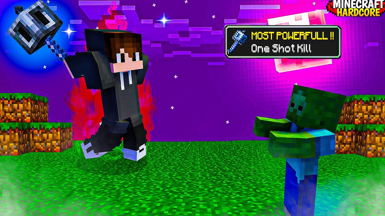 ONE SHOT Weapon in Minecraft Hardcore! - YouTube