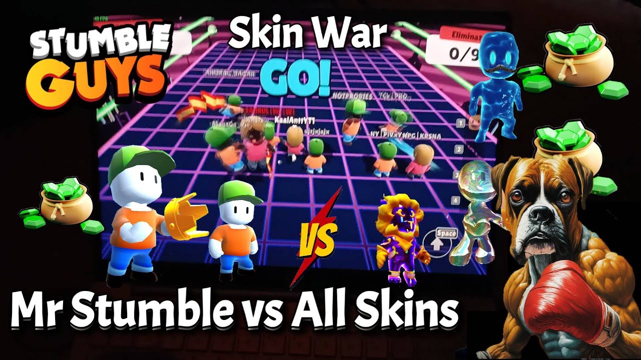 Stumble Guys Skin War Match 2 | Mr Stumble vs All Skins | Stumble guys ...