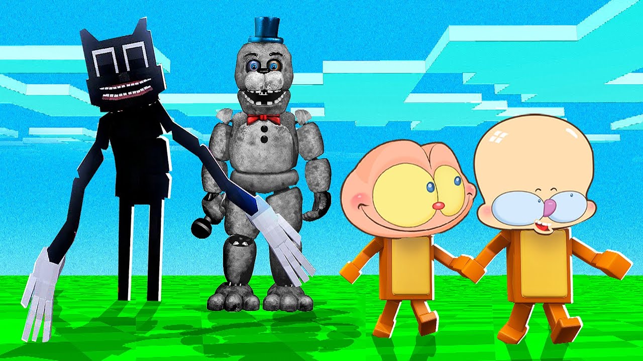 MONGO E DRONGO ESCAPARAM DO NOVO ANIMATRONIC CARTOON CAT! - Five Nights ...