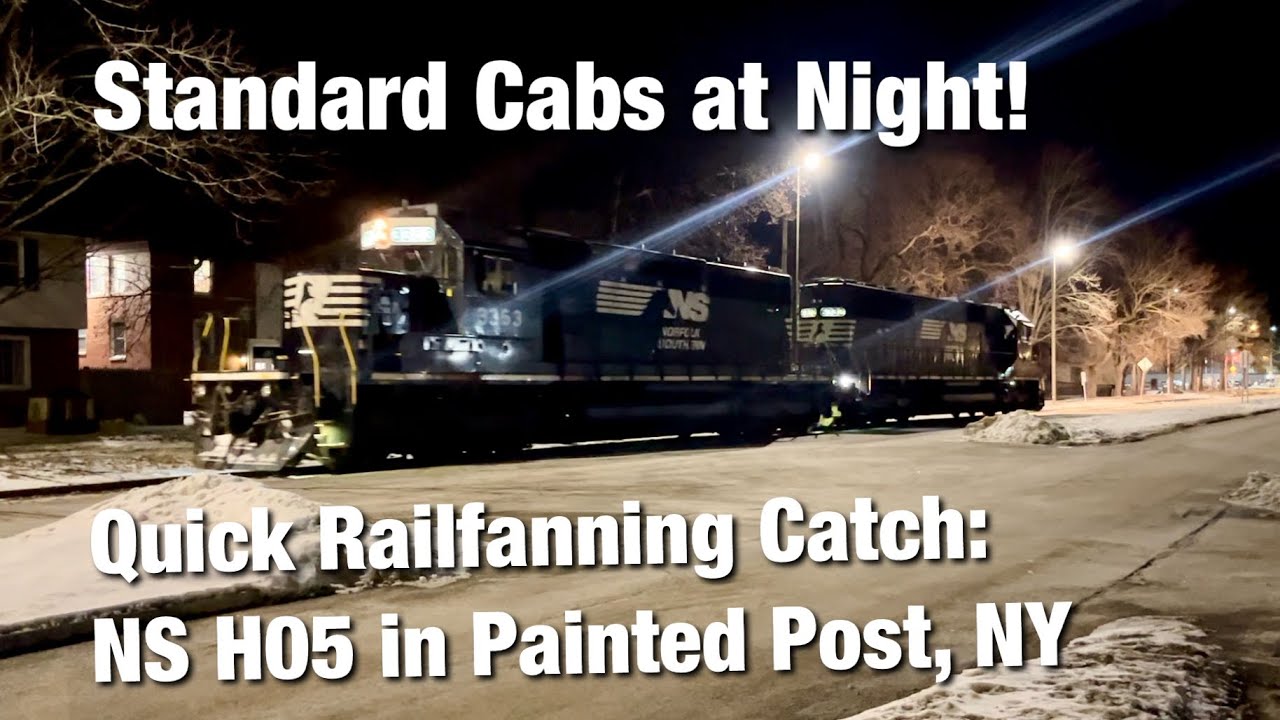Norfolk Southern SD40E/SD40-2 Street Running at Night! H05 in Painted ...
