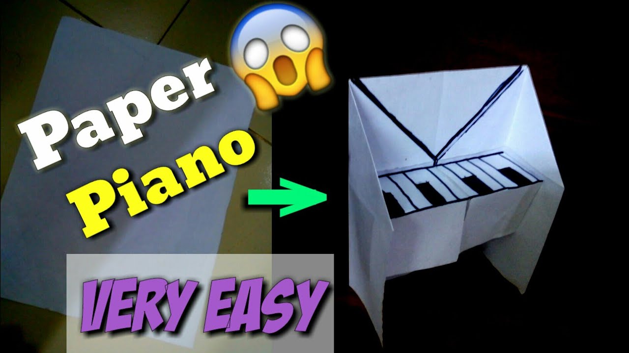 Paper Piano. How to make paper piano. Very easy. 🎹. Tadit Go. - YouTube