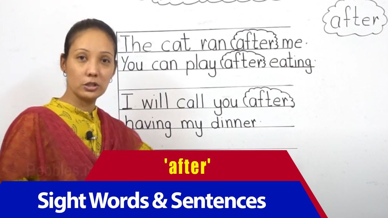 Sight Words & Sentences 'after' - Part - 6 | How to teach sight words ...
