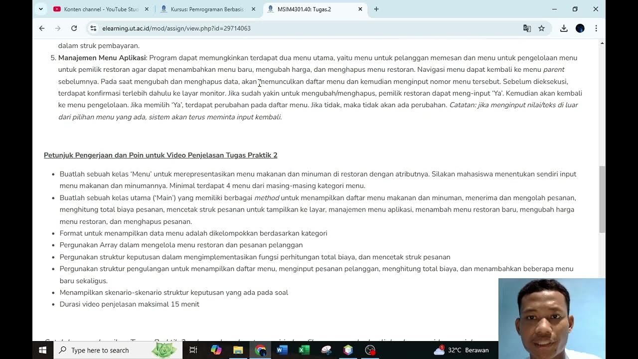 Tugas 2 Pemrograman Berbasis Desktop_Mochamad Junaidi - YouTube