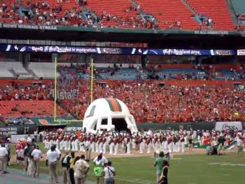 Miami Hurricanes smoke entrance - YouTube