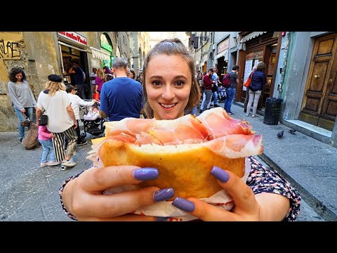 Street Food in Italy - FLORENCE'S #1 PANINI at All'antico Vinaio + ITALIAN STREET FOOD in Tuscany!