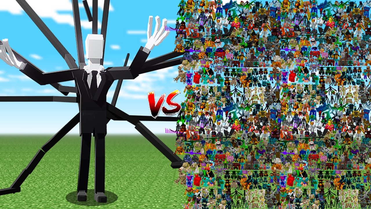Slenderman Contre Enderman Minecraft Enderman Vs Slenderman | Video
