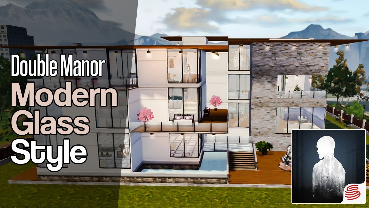 [LifeAfter] Double Manor - Modern Glass Style + Blueprint - YouTube