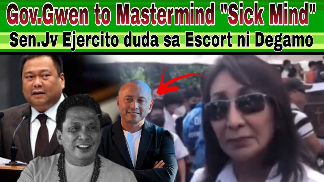 Gov.Gwen to Mastermind " Sick Mind" ll Sen.JV Ejercito duda pulis escort ni Gov.Degamo#pbbm ...