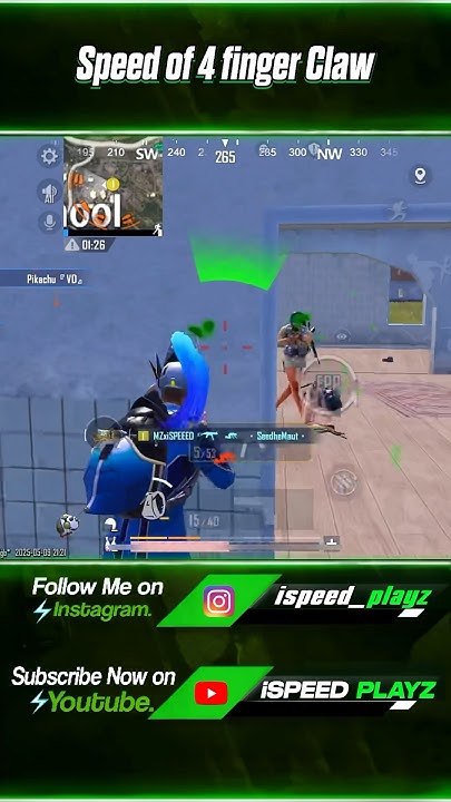 Speed of 4 finger Claw🔥 #pubgmobile #pubg #bgmi #voiceover #ispeed - YouTube