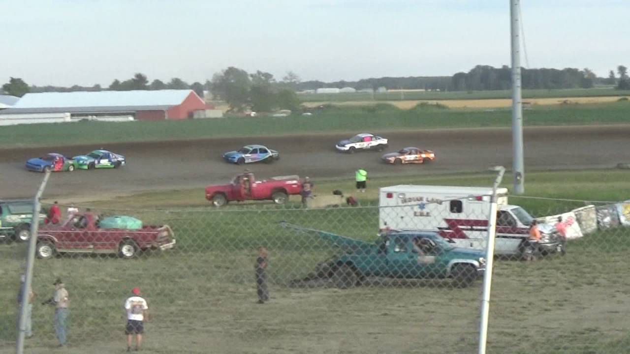Waynesfield Raceway Park - Heat Race - July 9, 2016 - YouTube