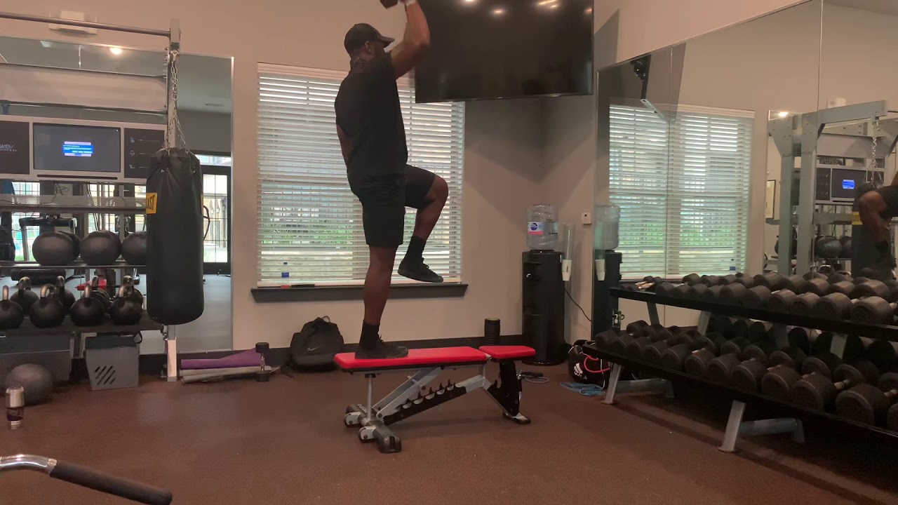 Reverse Lunge + Step Up to Balance + Overhead Press - YouTube