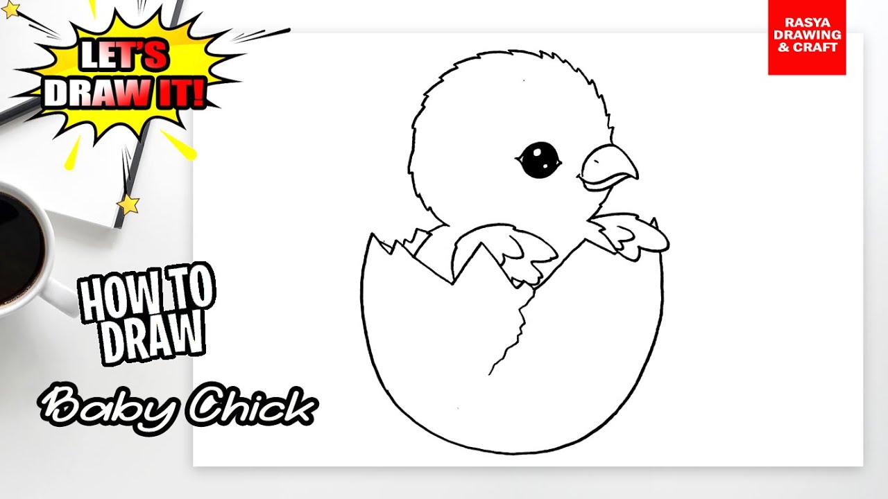 How to draw Baby Chick - YouTube