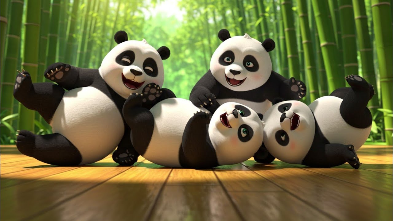 Five Playful Pandas 🐼 | Counting Song & Bedtime Lullaby | Learn Numbers ...