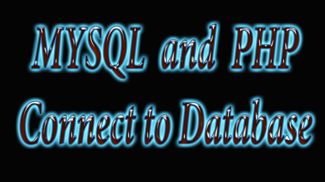 mysql php connect to database - YouTube