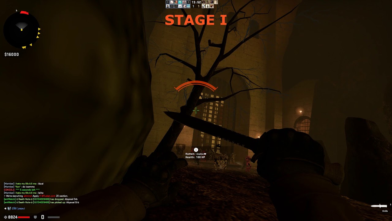 CSGO: Zombie Escape - Ashen Keep (Stage 1) - YouTube