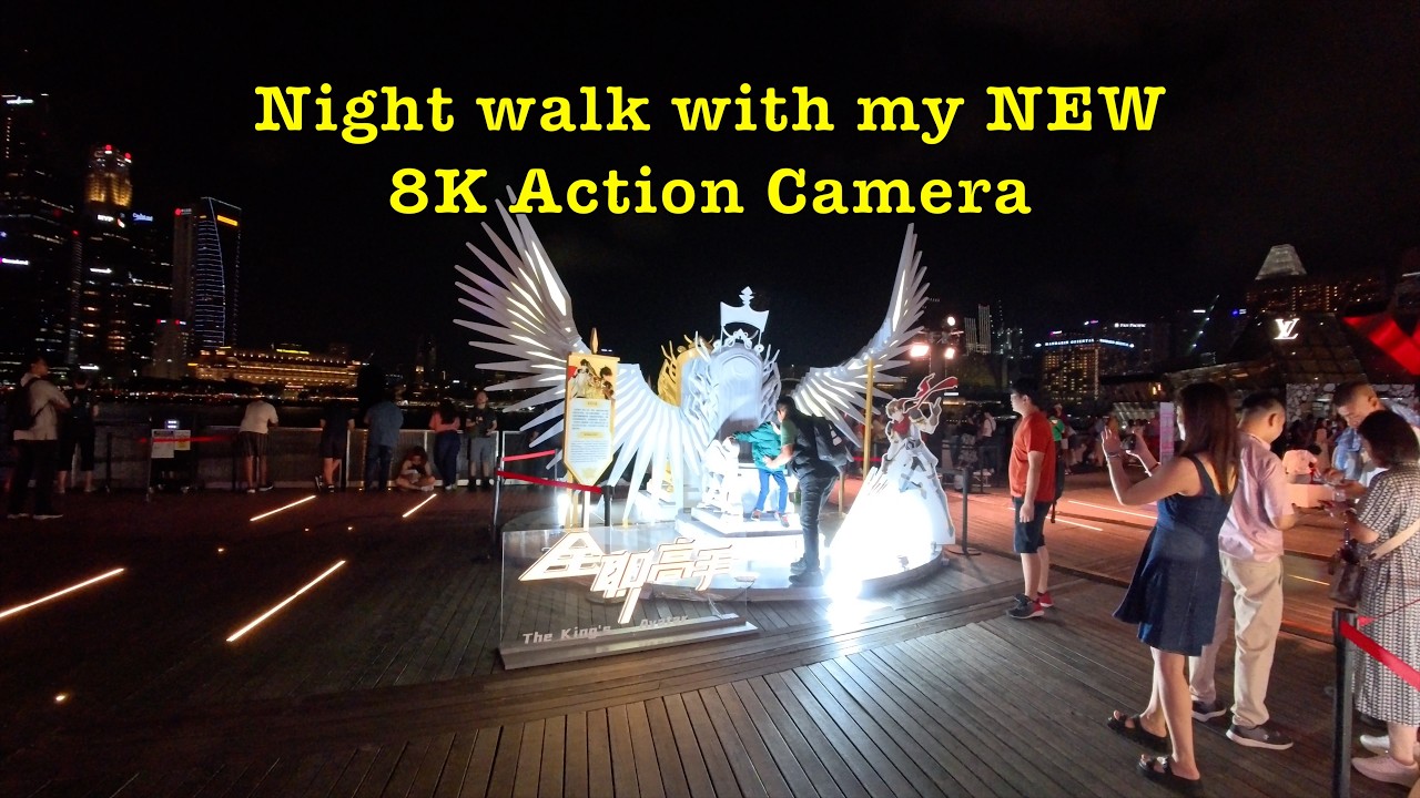 Night Scene Test Footage from my NEW 8K Action Camera #singapore # ...