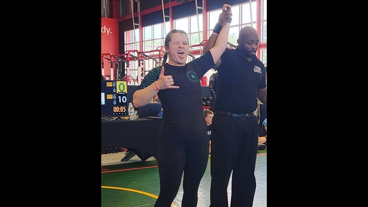 jiu jitsu tournament 3 match 1 white belt BJJL Bossier April 2023 - YouTube