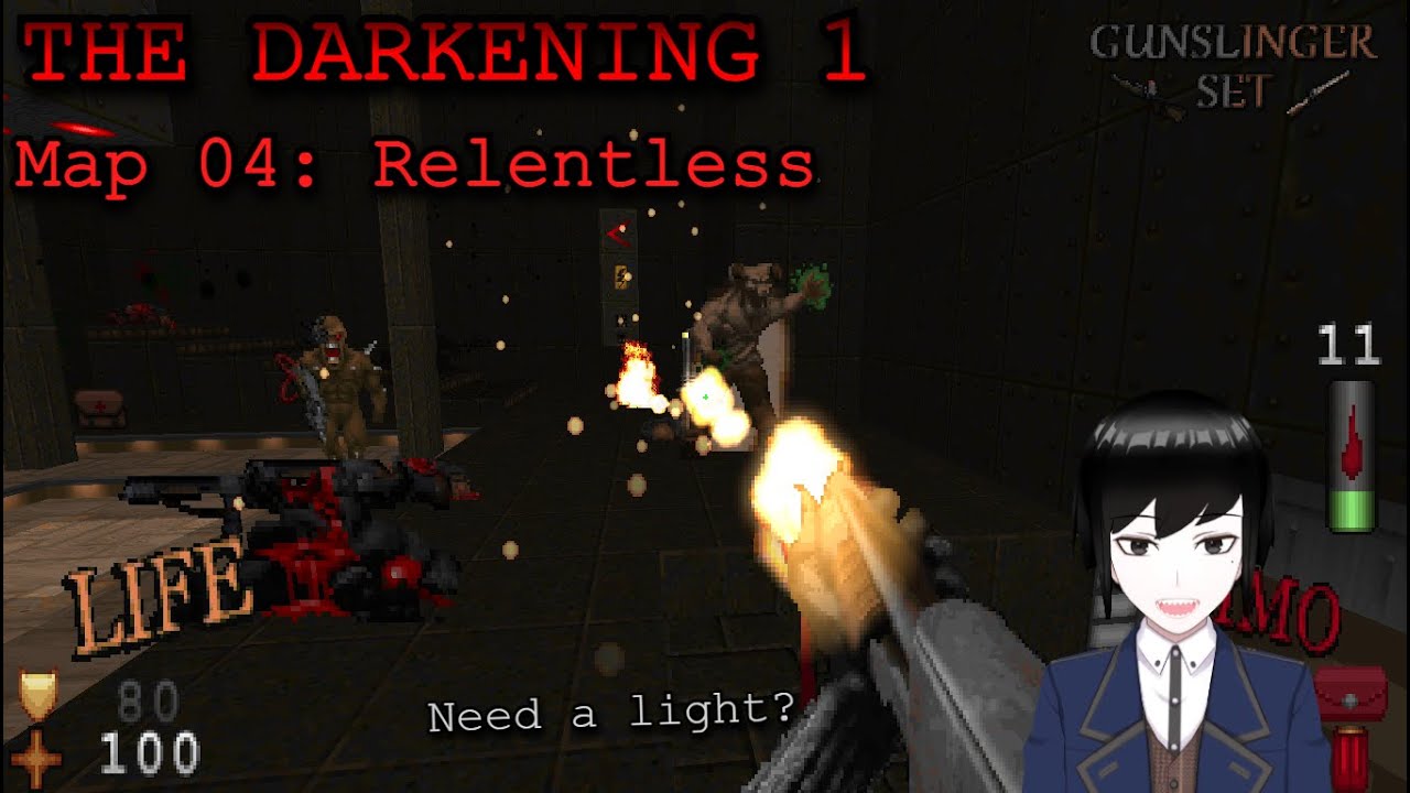 Doom 2 | The Darkening 1 + Gunslinger Set | Map 04: Relentless - YouTube