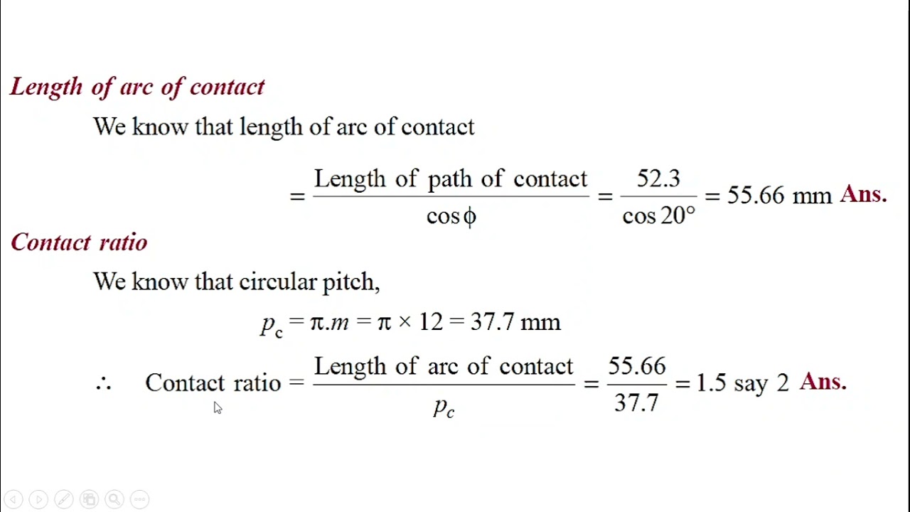 ME8492_KOM_U4_Tutorial Problems 1 ( Length of Path of Contact, Arc of ...