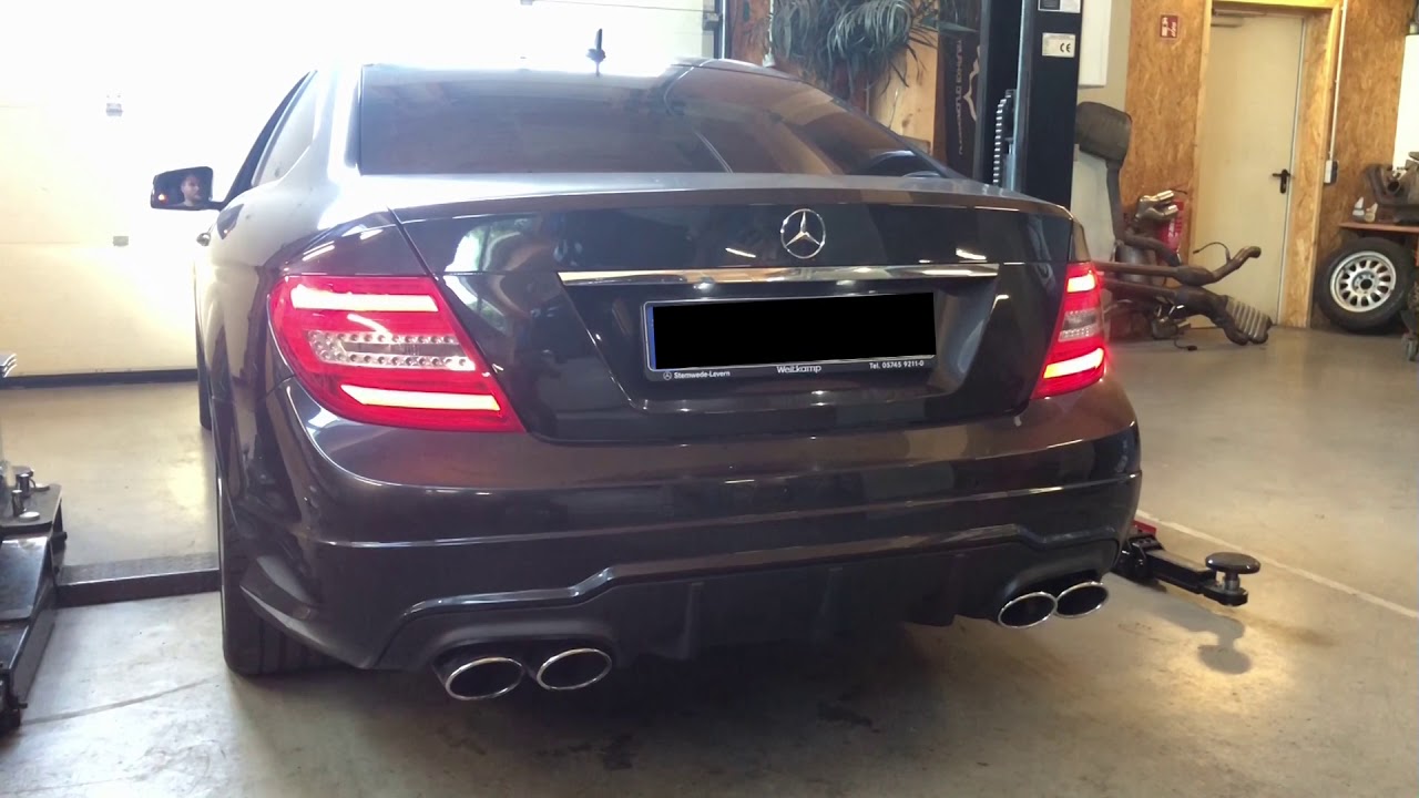 Underground Exhaust Mercedes W204 C350 Stage 2 Sound - YouTube