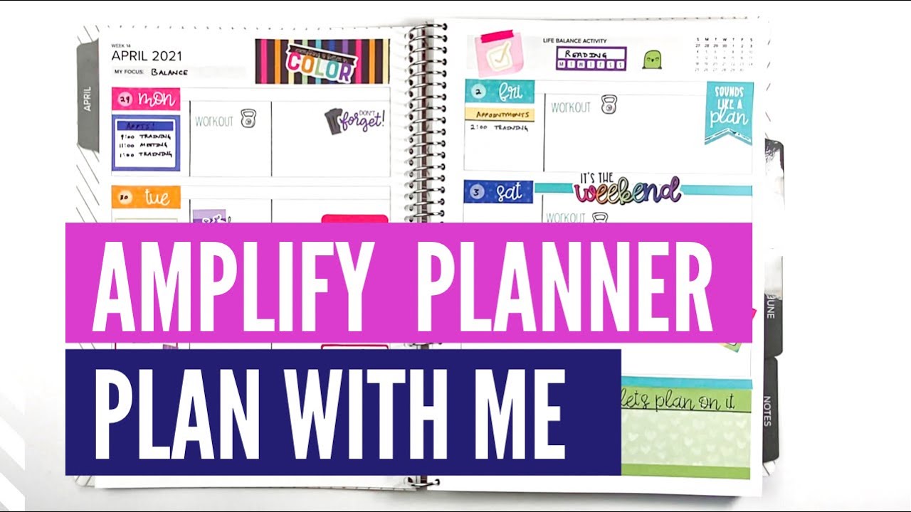 AMPLIFY PLANNER PLAN WITH ME March 29 - #AMPLIFYPLANNER - YouTube