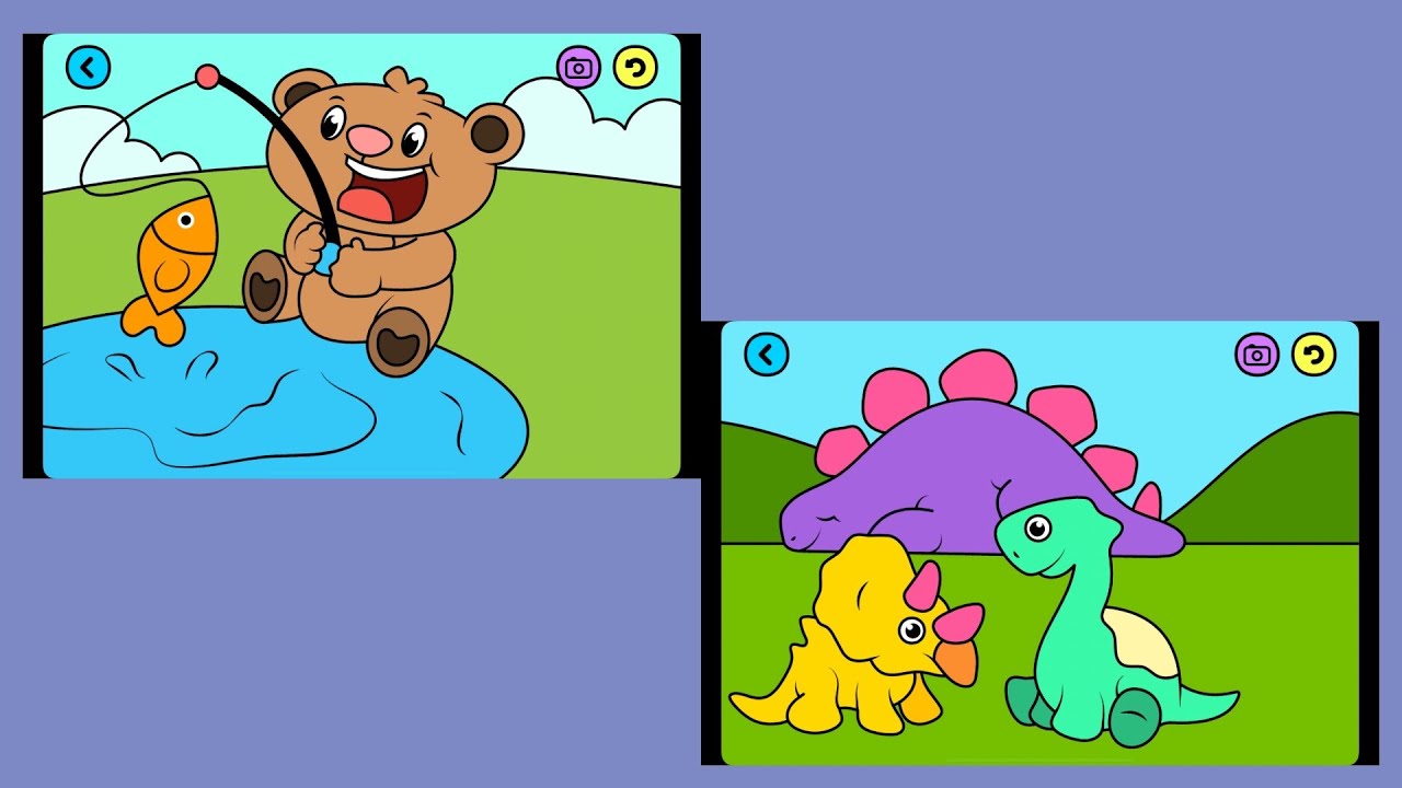 Permainan Mewarna Dinosaurus dan Koala - Dinosaurs Coloring - Koalas ...