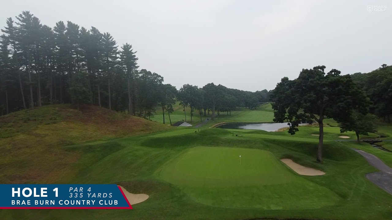 Brae Burn CC | Hole 1 Flyover | 2021 Massachusetts Amateur - YouTube