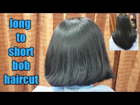 Perfect Bob haircut/Easy Bob haircut/Bob haircut step by step/long to ...