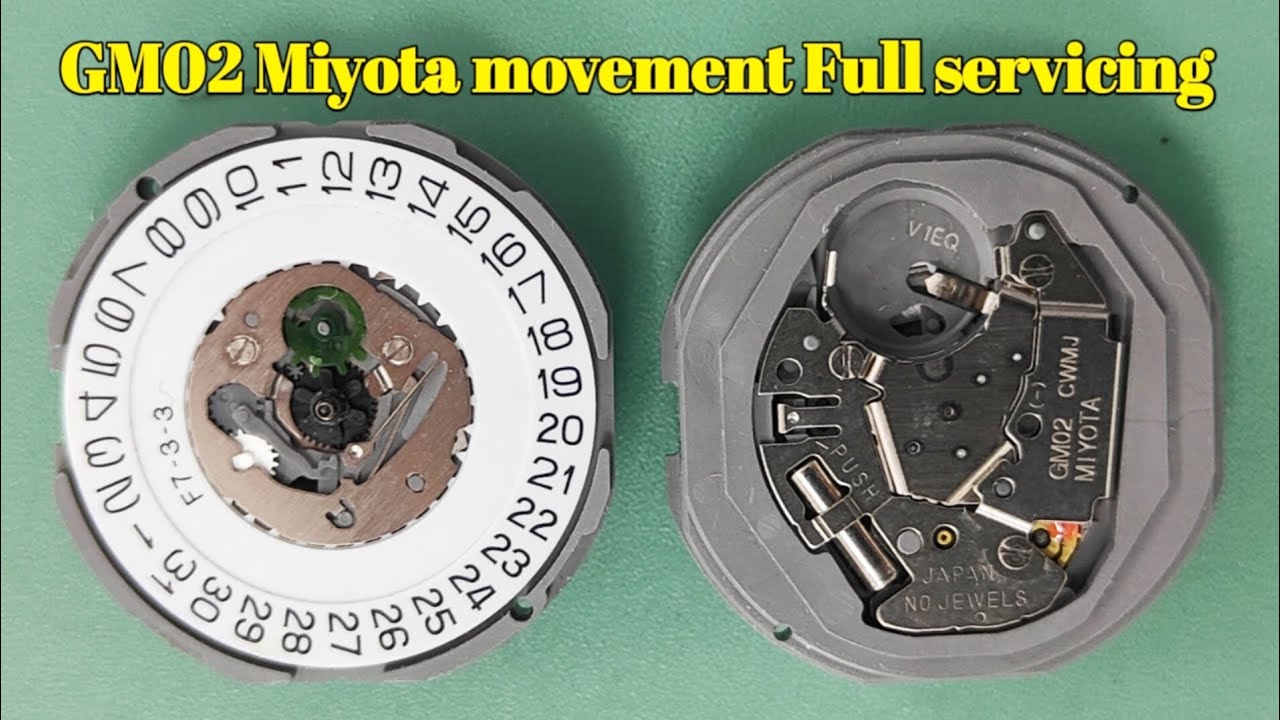 how to service miyota GM02 movement disassemble an Assembly tutorial ...