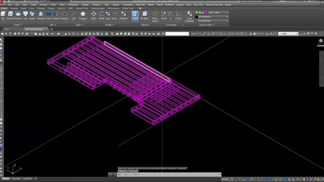 Drawing a townhouse in Autocad 3D solids using Autolisp: Number 5 of 5 - YouTube