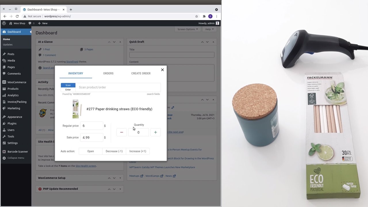 Barcode Scanner for WordPress - Lite POS to manage inventory and orders ...