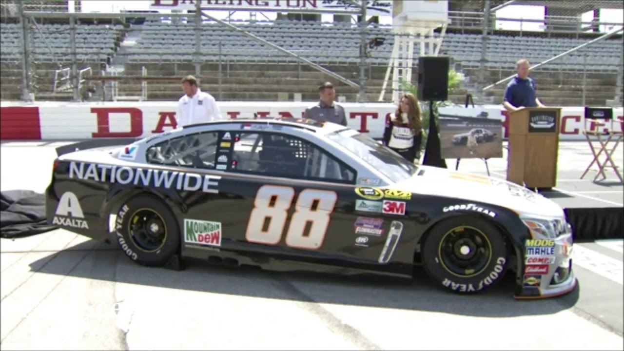 Dale Earnhardt Jr. unveils Gray Ghost for Darlington - YouTube