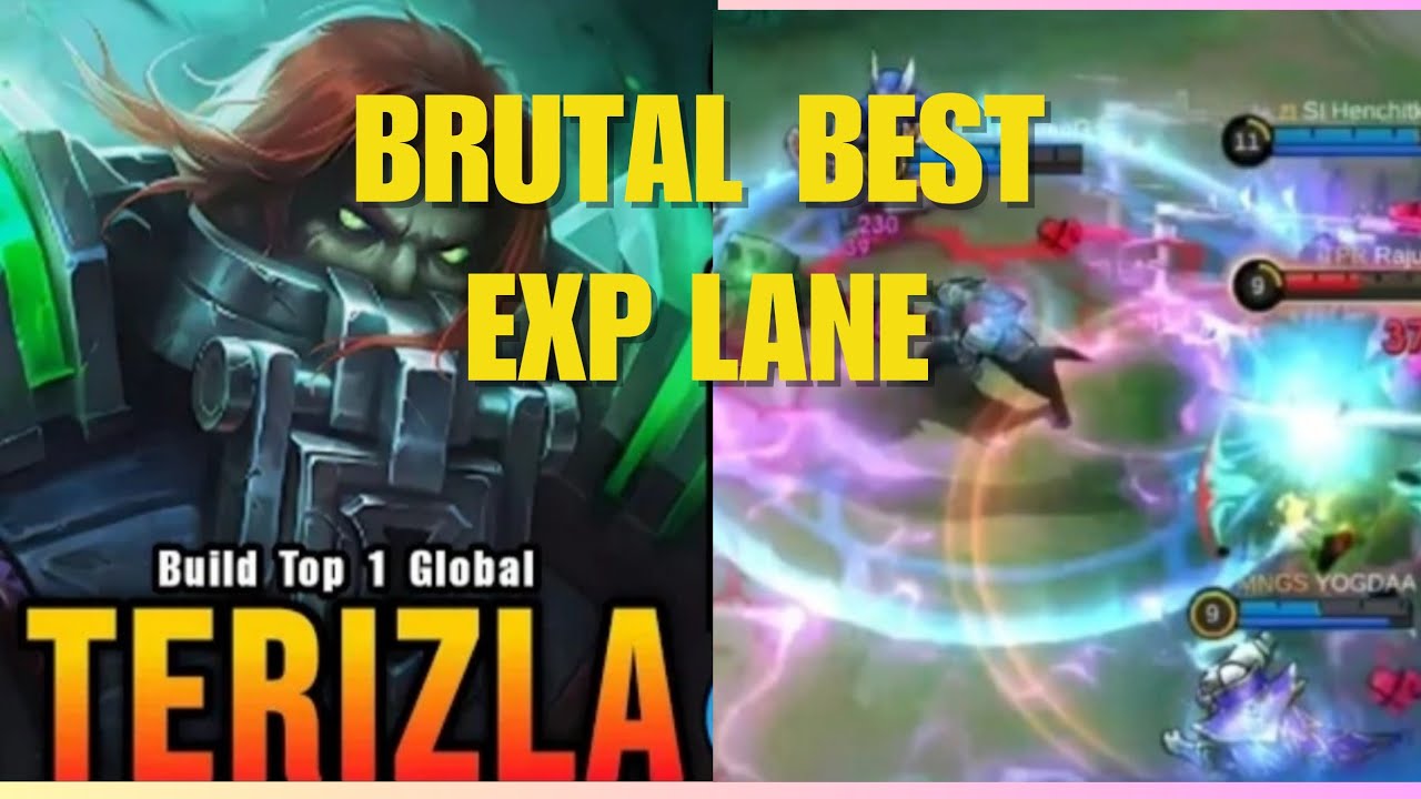 TERIZLA BEST BUILD 2024 ll BEST EXP LANE Solo Rank Push ll Build Top 1 ...