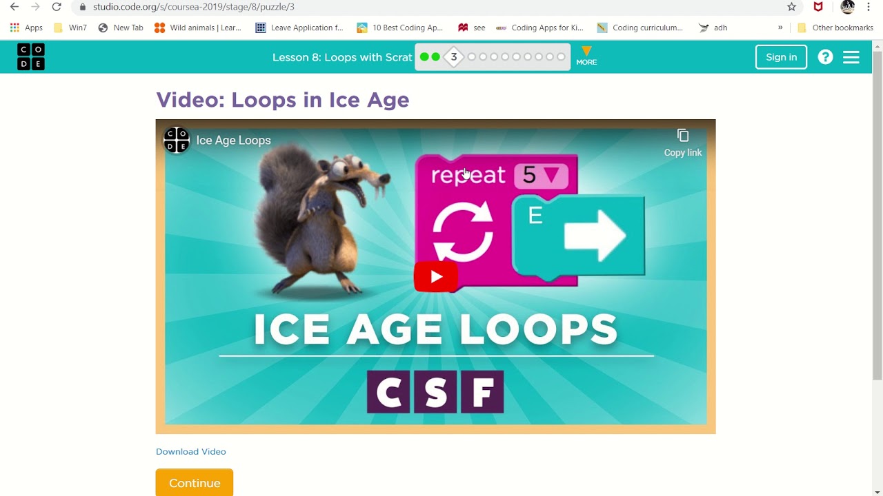 Course A Loops With Scrat Youtube