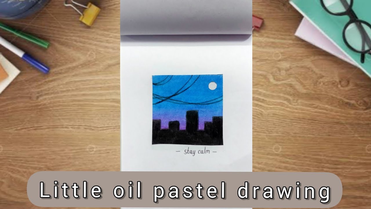 mini oil pastel drawing | tiny easy oil pastel drawing for beginners ...